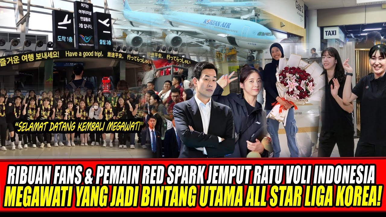 FANS & PEMAIN RED SPARK JEMPUT RATU VOLI INDONESIA MEGAWATI YG JD ...