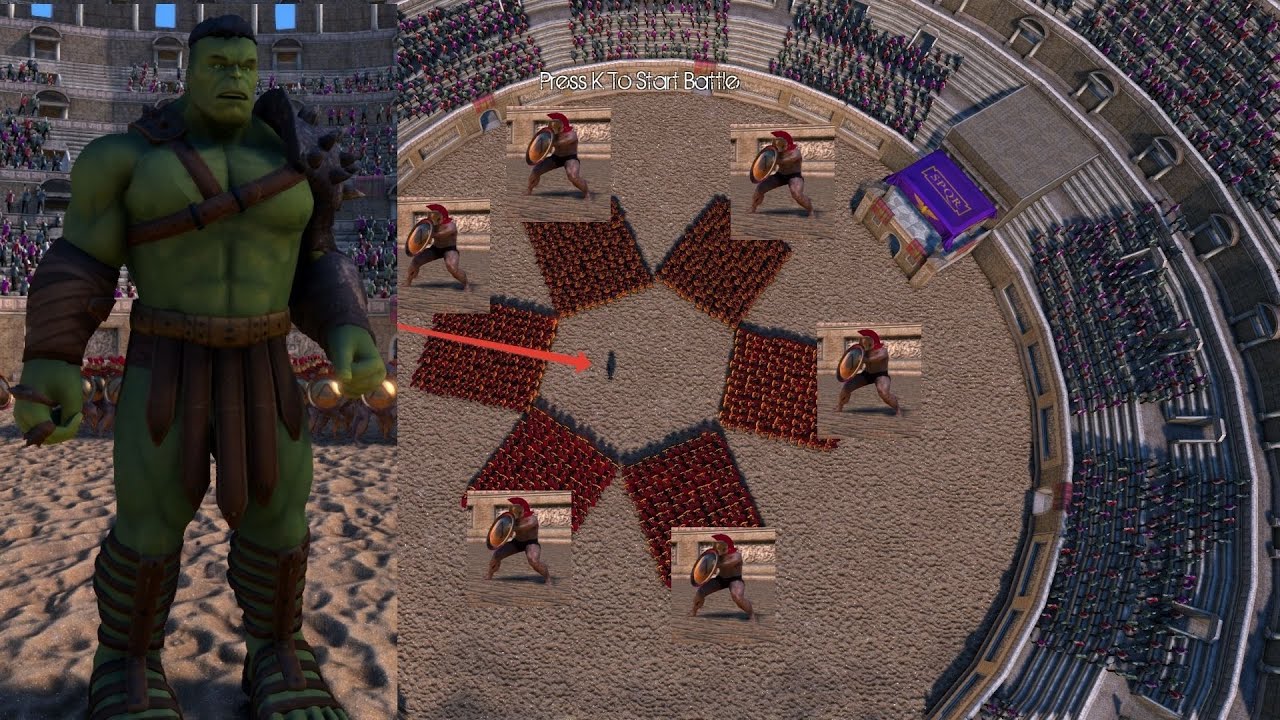 HALK vs 1000 Spartan - YouTube