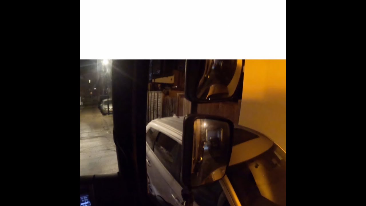 Dustcart driver reverses in a dark tight alleyway in London: POV Town ...