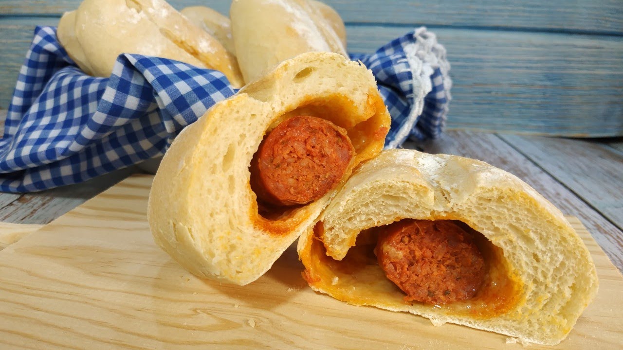 BOLLOS PREÑAOS O PAN PREÑAO De chorizo/ Receta CASERA,paso a paso con ...