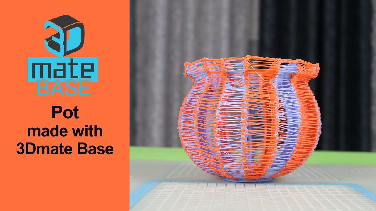 Pot made with 3Dmate BASE - 3D Pen Mat - YouTube