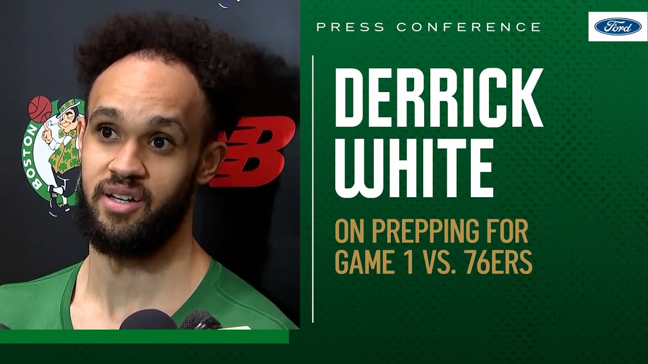 PRESS CONFERENCE: Derrick White on Game 1 vs. 76ers, Joel Embiid - YouTube