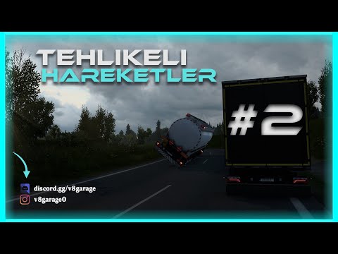 Tehlikeli Hareketler #2 | 👮 ADMİNE MAKAS ! 👮 | Euro Truck Simulator 2 | Tek Teker, Makas & Tampon |