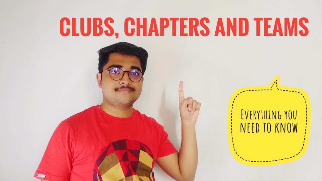 Clubs , Chapters and Teams in VIT | Explained by a student | - YouTube