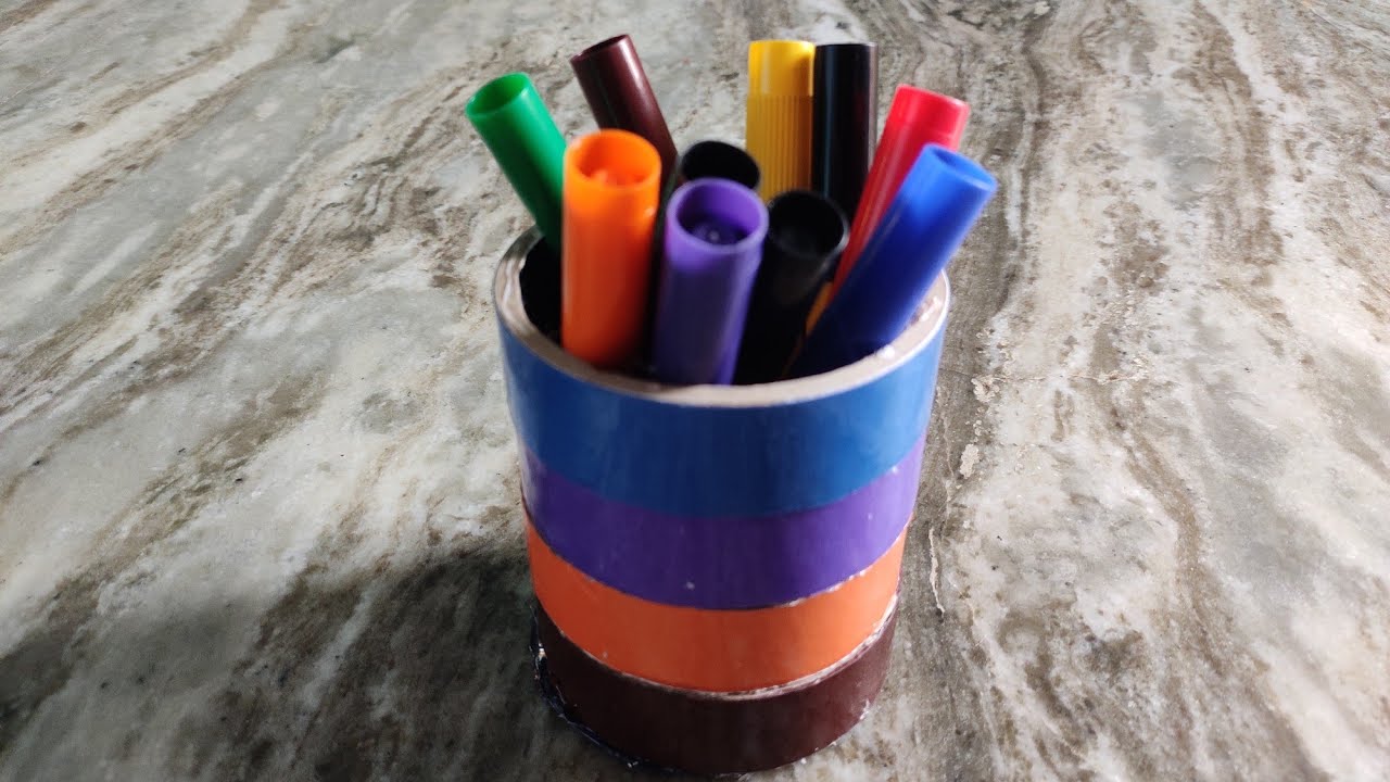 DIY || Pen stand || How to make pen stand || best out of waste || Reuse ...