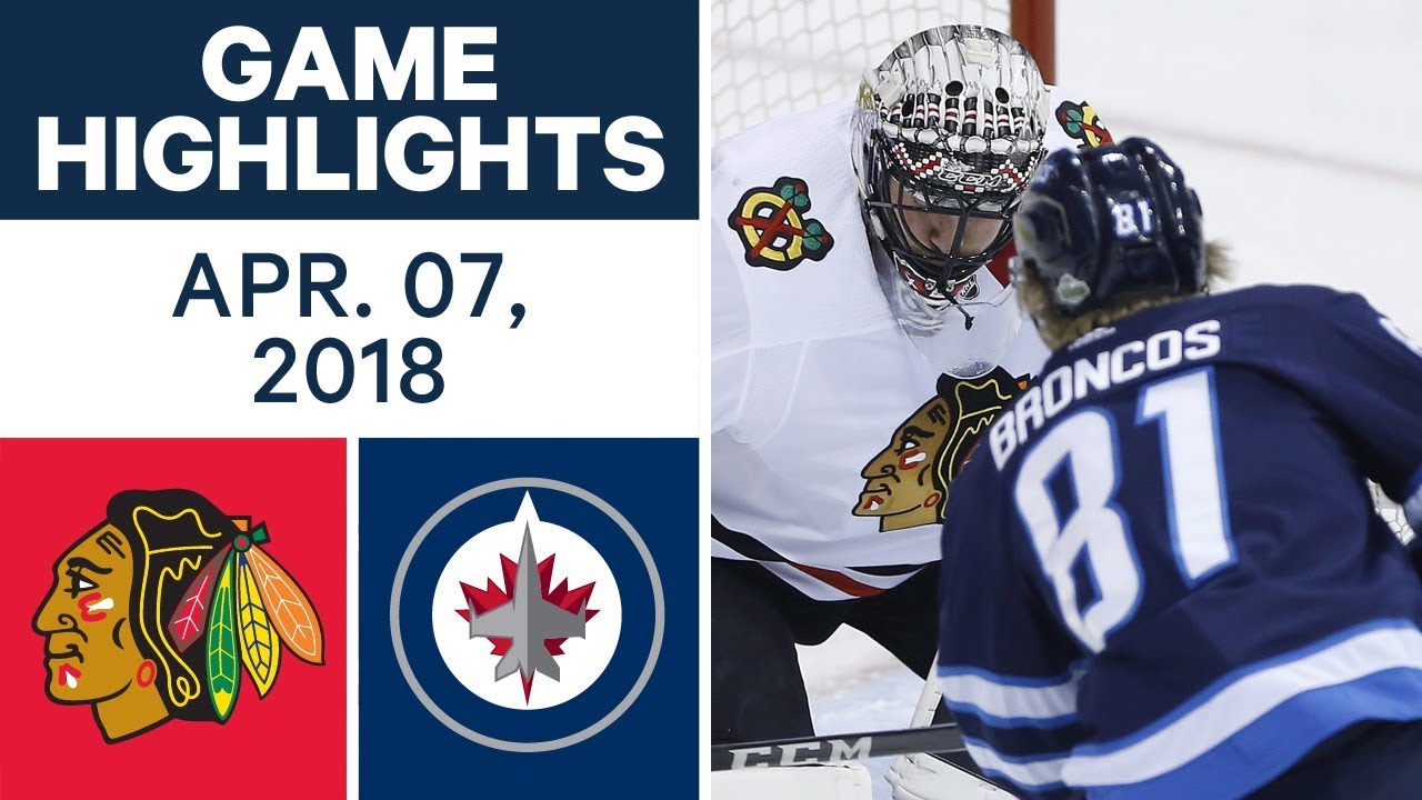NHL Game Highlights | Blackhawks vs. Jets - Apr. 07, 2018 - YouTube