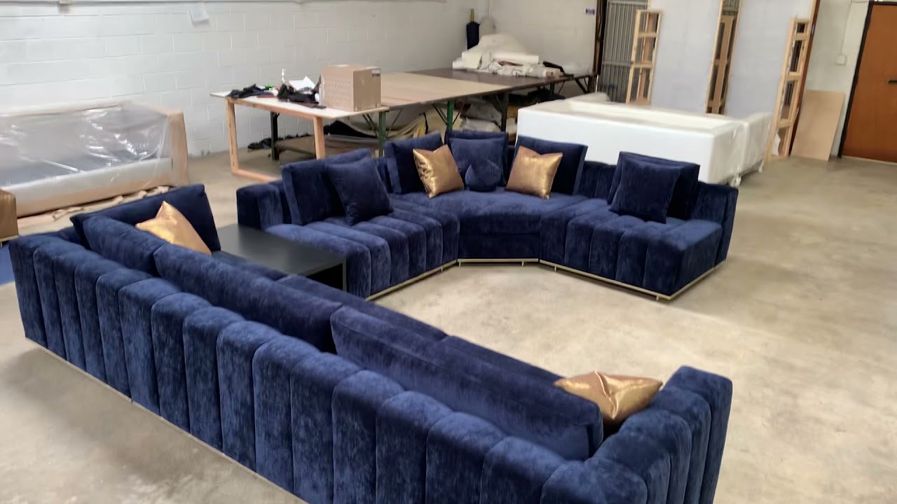 Designer inspired Freeman inspired sectional - YouTube
