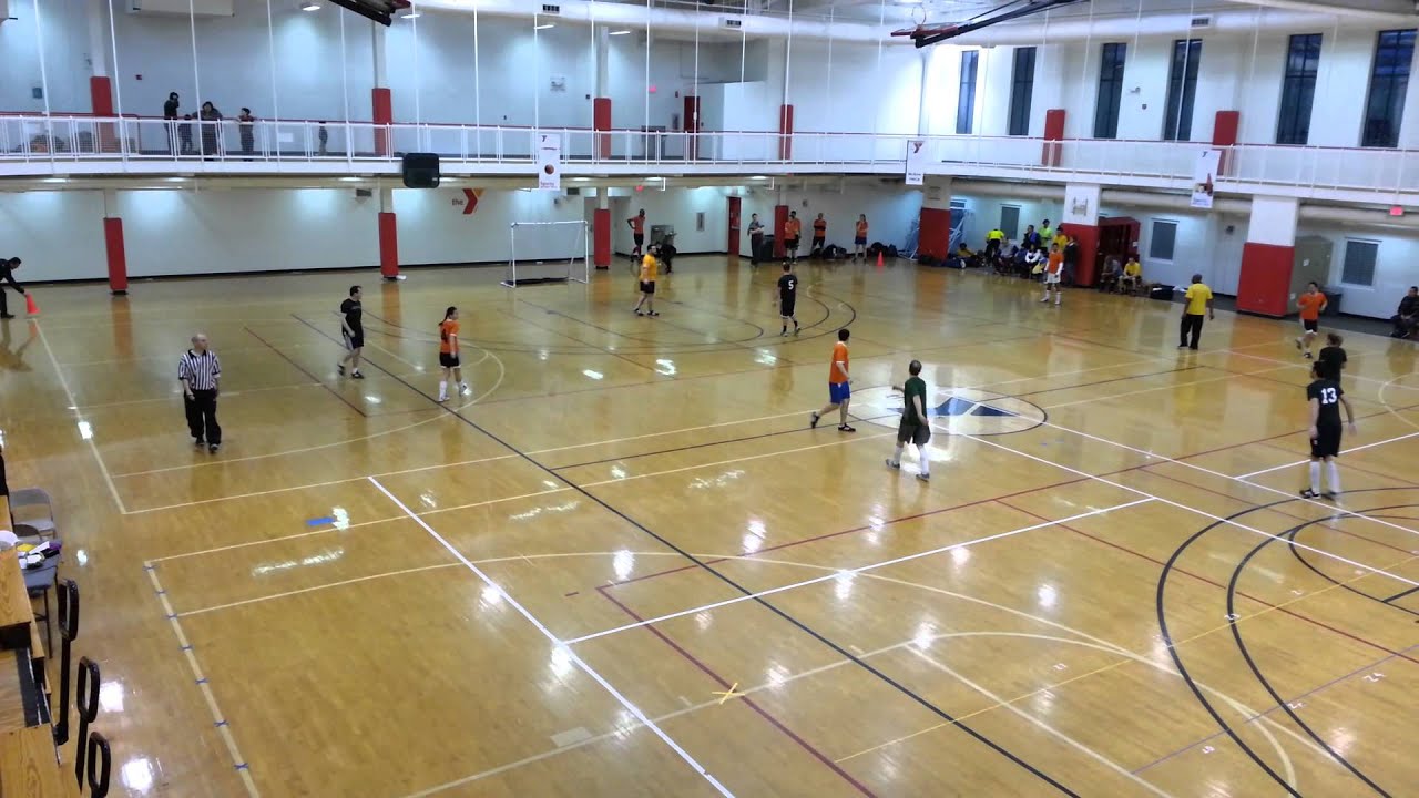 2013 YMCA Indoor Soccer Semi Final: Pablo assists & Ryan scores first ...