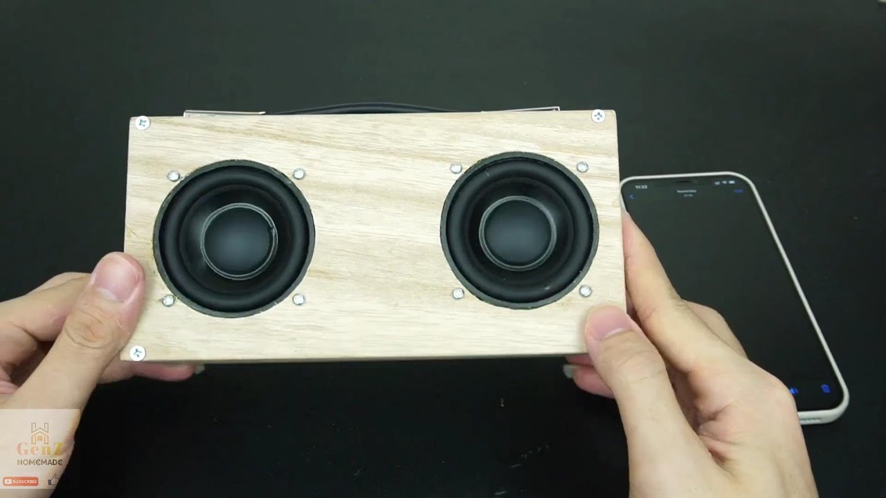 Homemade bluetooth speaker from wooden box - YouTube