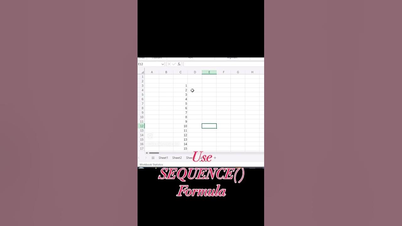 SEQUENCE() FORMULA IN EXCEL #exceltips#exceltricks#excelformula - YouTube