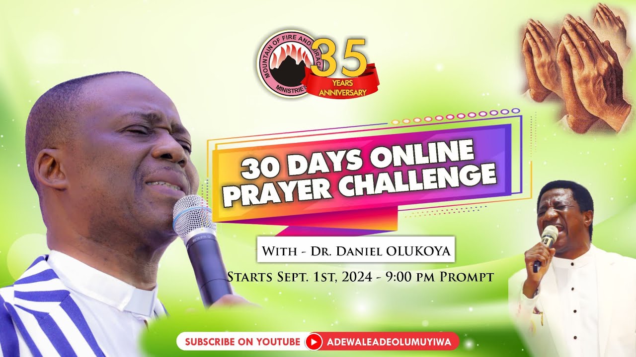 30 DAYS PRAYER CHALLENGE WITH DR DANIEL OLUKOYA (DAY 8) - YouTube