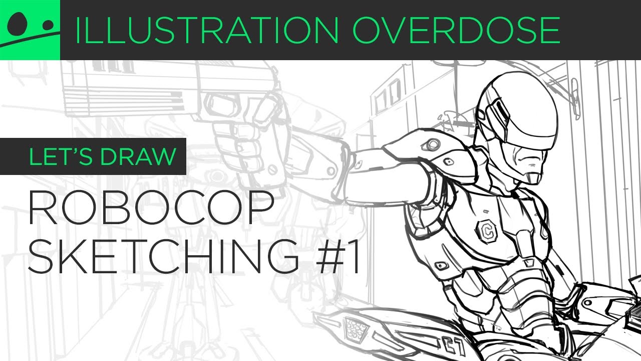 Let's Draw RoboCop - Sketching #1 - YouTube