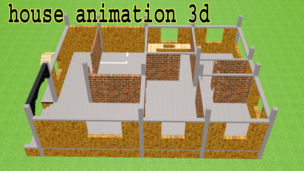 30 by 40 house animation design | 3D House Animation | RCC Building ...