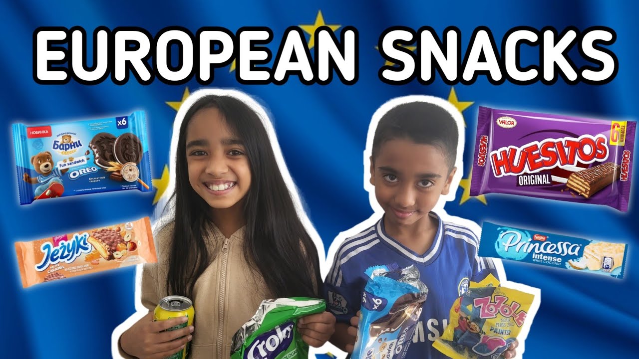 Trying European Snacks for the First Time! From Huesitos to Jezyki and ...
