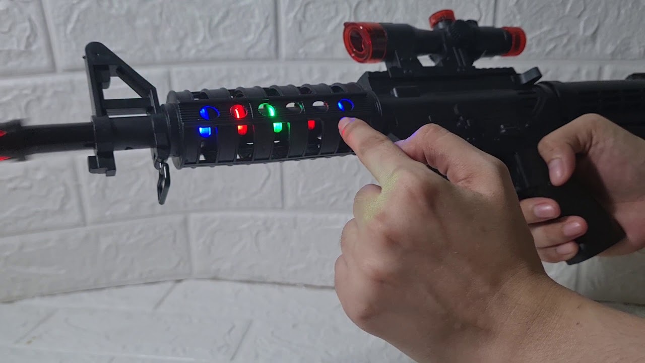 Machine Gun Toy Battery Operated Gun for Kids! With Flash Sounds ...