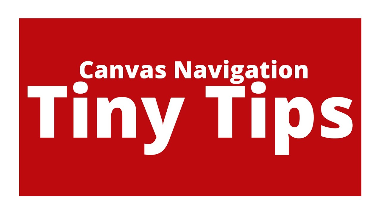 Simplify Navigation on Canvas - YouTube