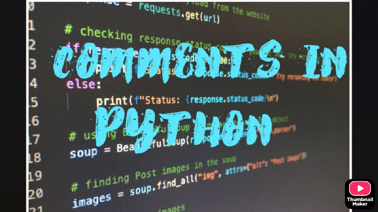How To Write Comments In Python YouTube How To Write Comments In Python YouTube