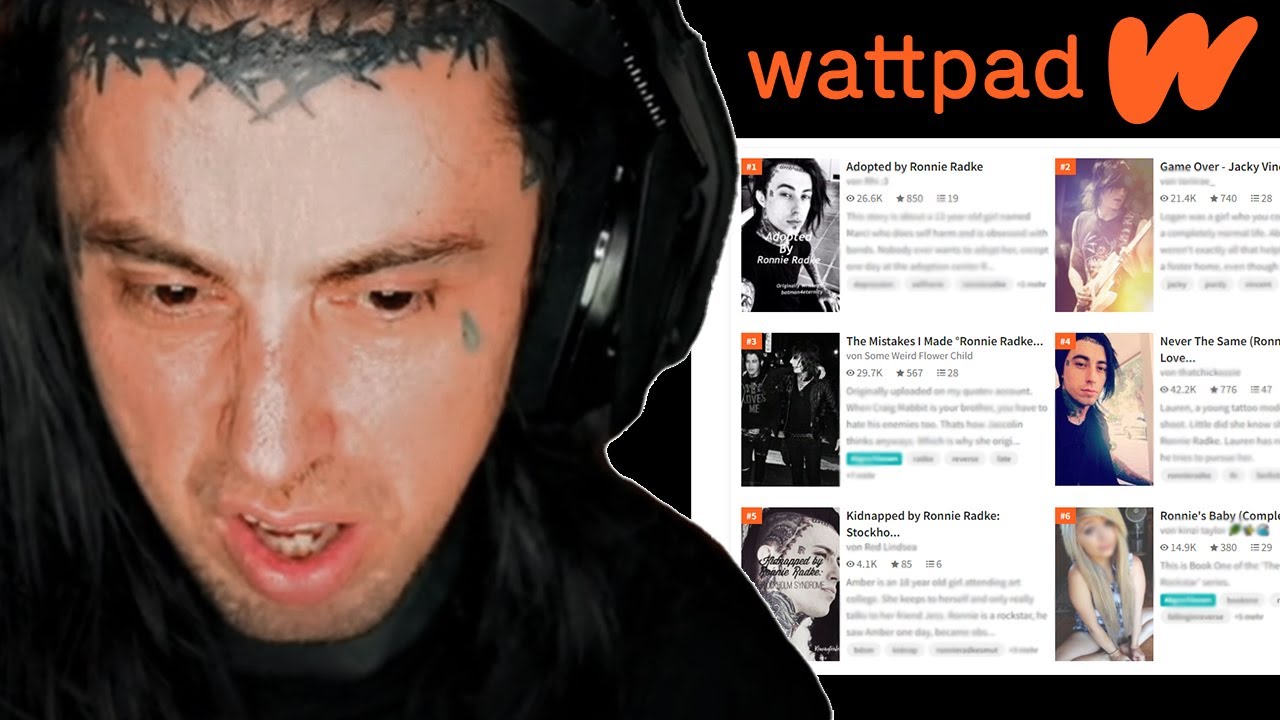 "WHAT AM I SEEING HERE!?" Ronnie Radke REACTS to Fanfiction about him ...