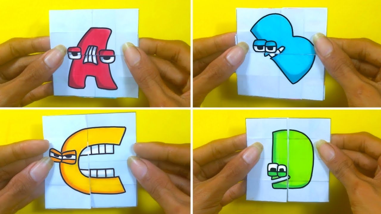 SUPER COOL ALPHABET LORE | drawing origin tutorial & Paper craft DIY ...