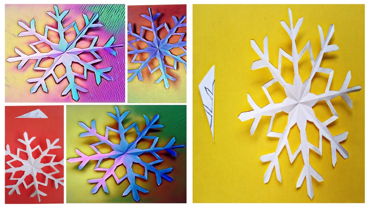 Simple paper cutting design|paper snow flakes|Rose Creation - YouTube