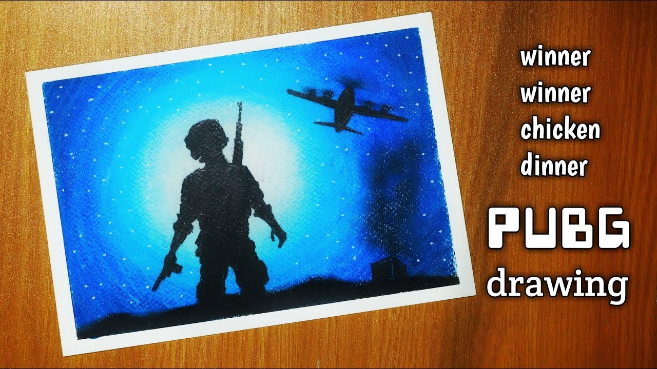 Amazing Pubg Drawing For Game Lovers with Oil Pastel - YouTube