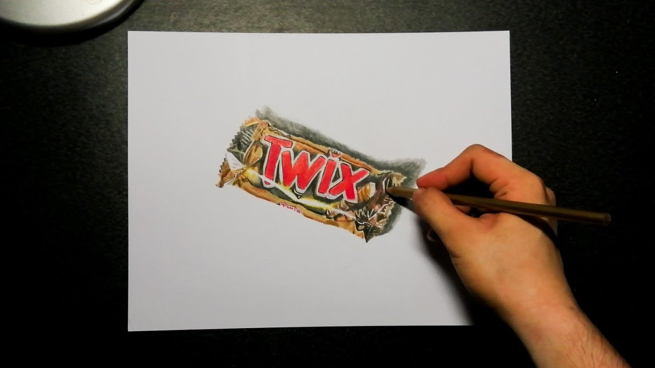 3D HYPER REALISM | TWIX SPEED DRAWING - YouTube