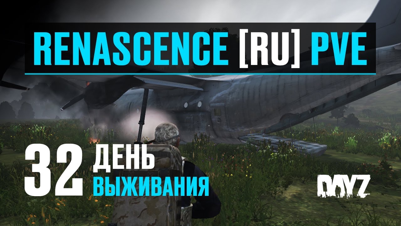 DayZ. RENASCENCE [RU] PVE. 32 день выживания. Тыквы и Разбитый Самолёт ...
