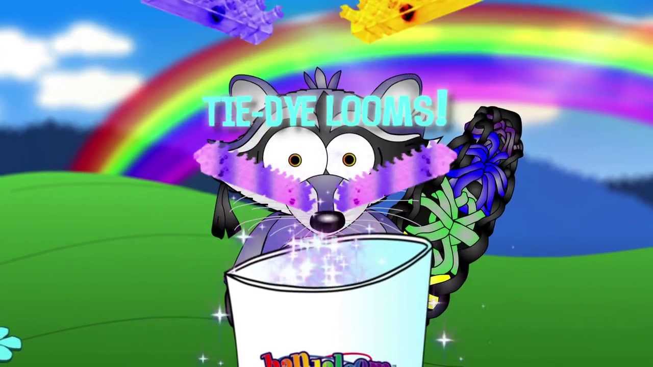 Bandaloom: Bandy The Raccoon, Colored Looms, Tie Dye Looms, Glitter ...