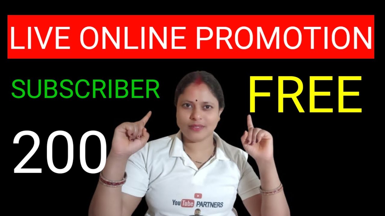 LIVE ONLINE PROMOTION SUBSCRIBE 200FREE - YouTube