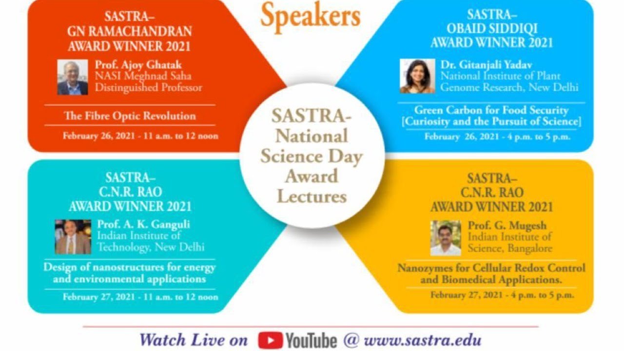 Science Day Lecture - Day2 - Prof. G. Mugesh - YouTube