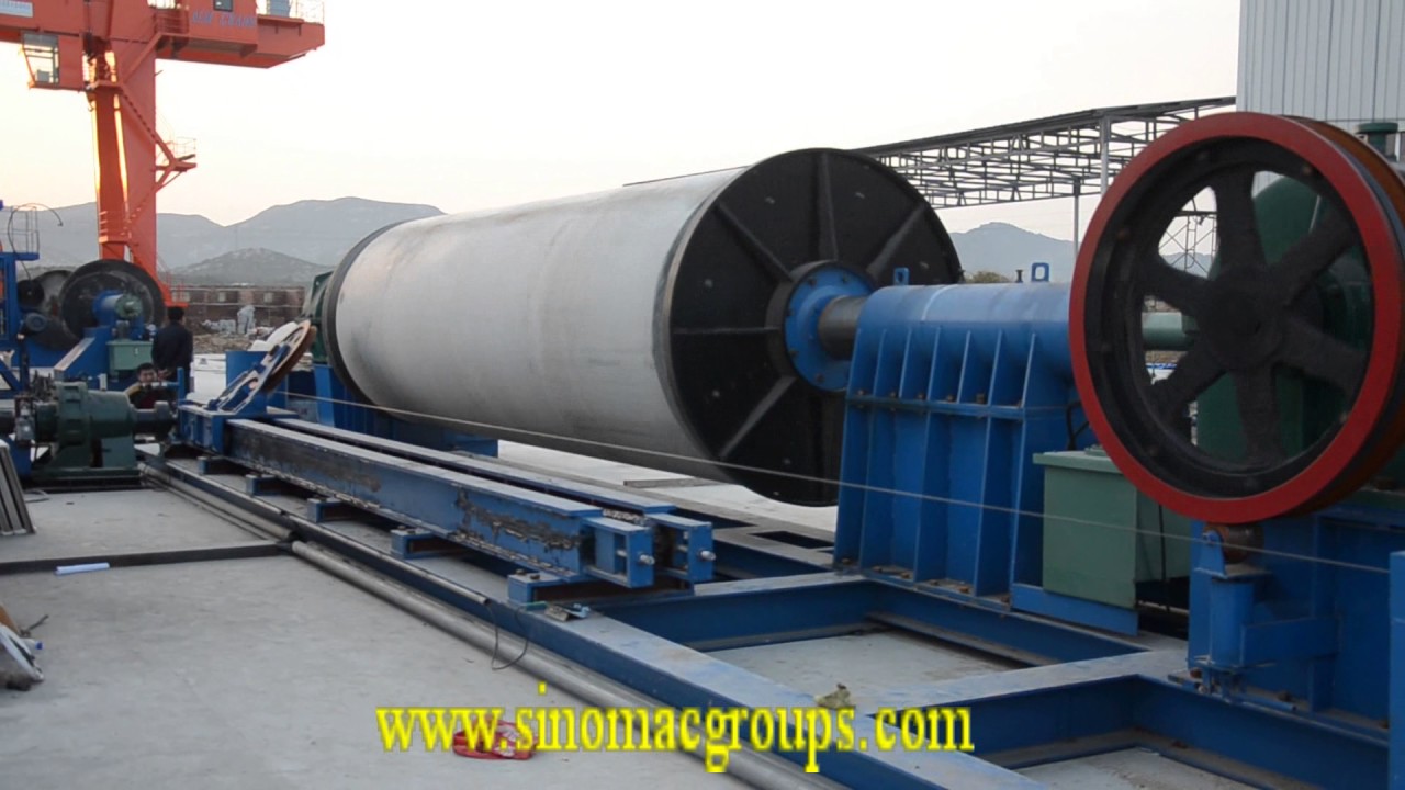 PCCP Pipe Radial Pre-stressing Machine - YouTube