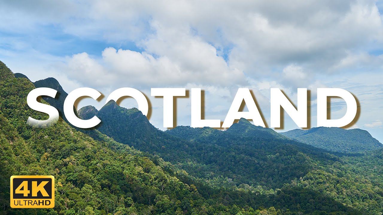 FLYING OVER SCOTLAND (4K UHD) - Soothing Music With Stunning Beautiful ...