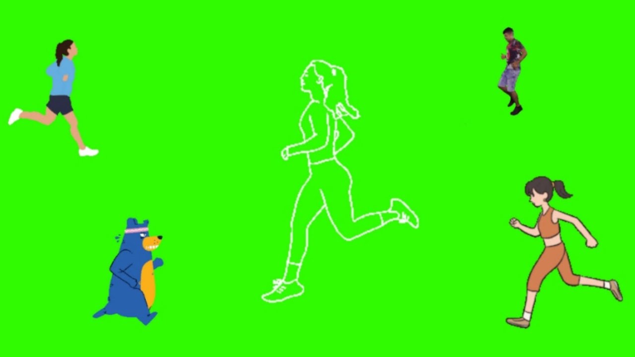 Running Green Screen Effect - YouTube
