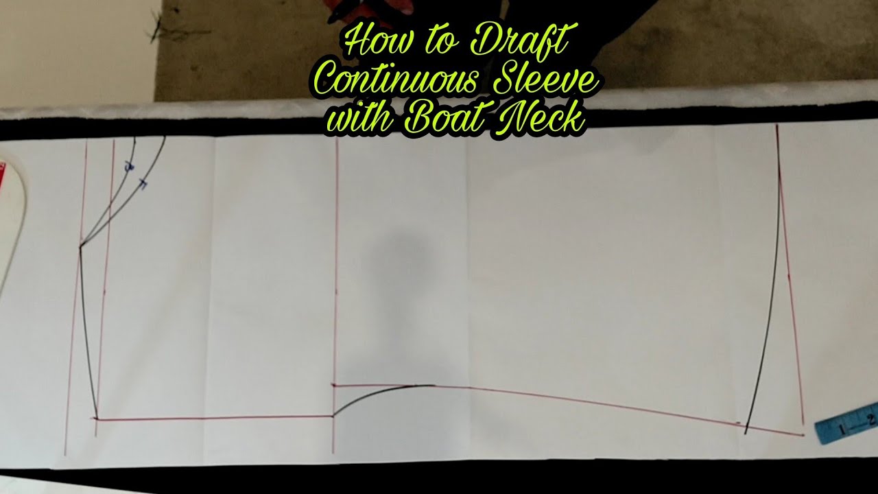 How to Draft Continuous Sleeve with Boat Neck | Lendarvic Fashion - YouTube