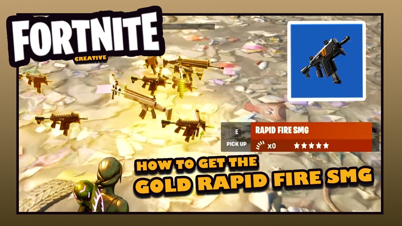 FORTNITE GOLD RAPID FIRE SMG GLITCH - HOW TO GET - YouTube