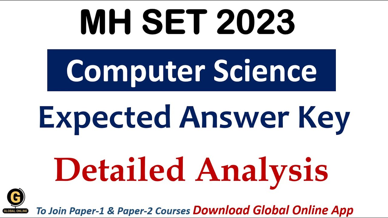 MH SET 2023 Computer Science Answer Key MHSET CS Expected Answer Key mh-set-2023-computer-science-answer-key-mhset-cs-expected-answer-key