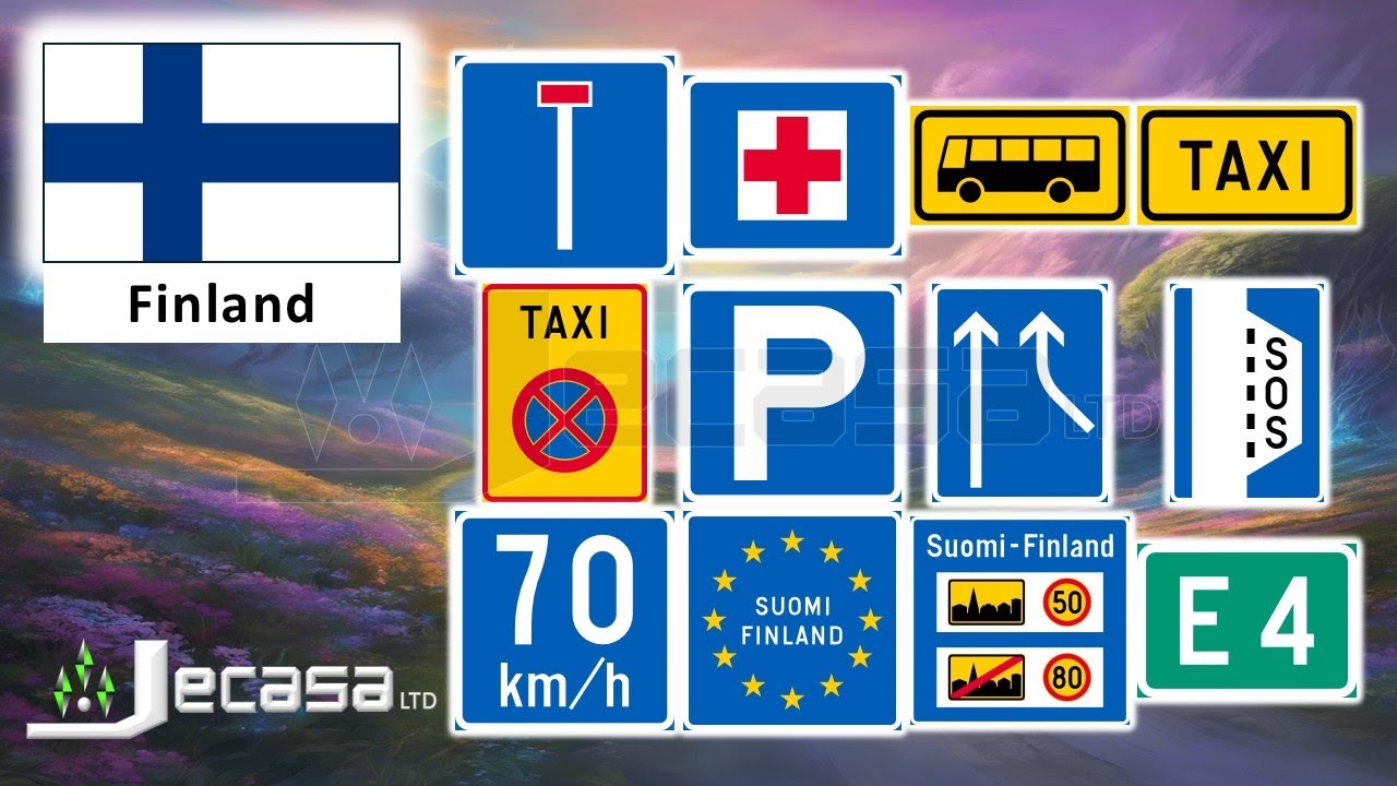 Indication Traffic-Road Signs in Finland (Helsinki, Tampere, Turku ...