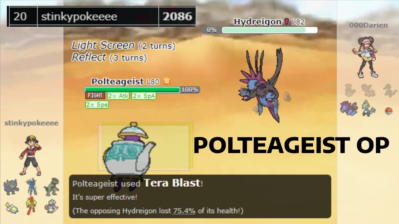 Tera Fighting Polteageist destroys in Pokemon Showdown Gen 9 Random ...