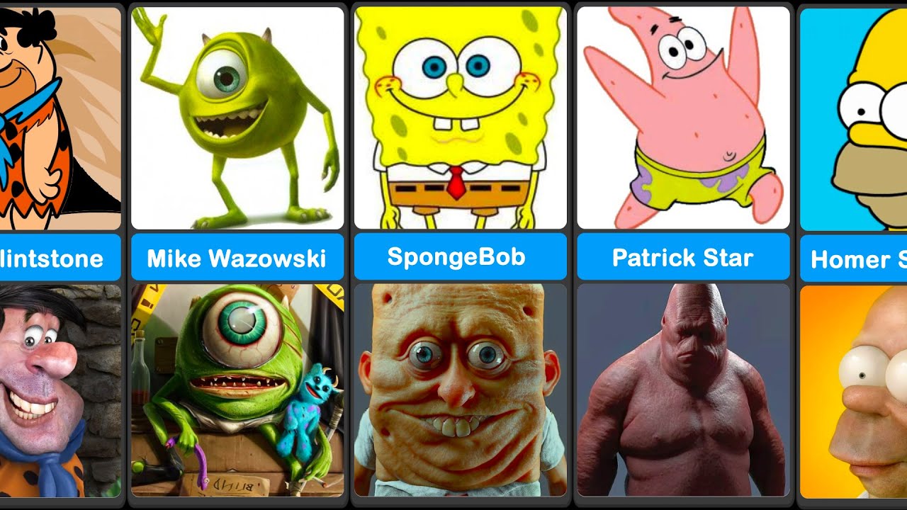 Realistic Famous Cartoon Character Versions 2022 - YouTube