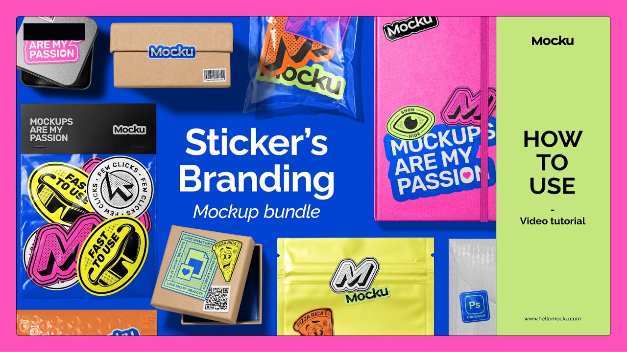 Your BRAND made into STICKERS with mockups [PHOTOSHOP TUTORIAL] - YouTube