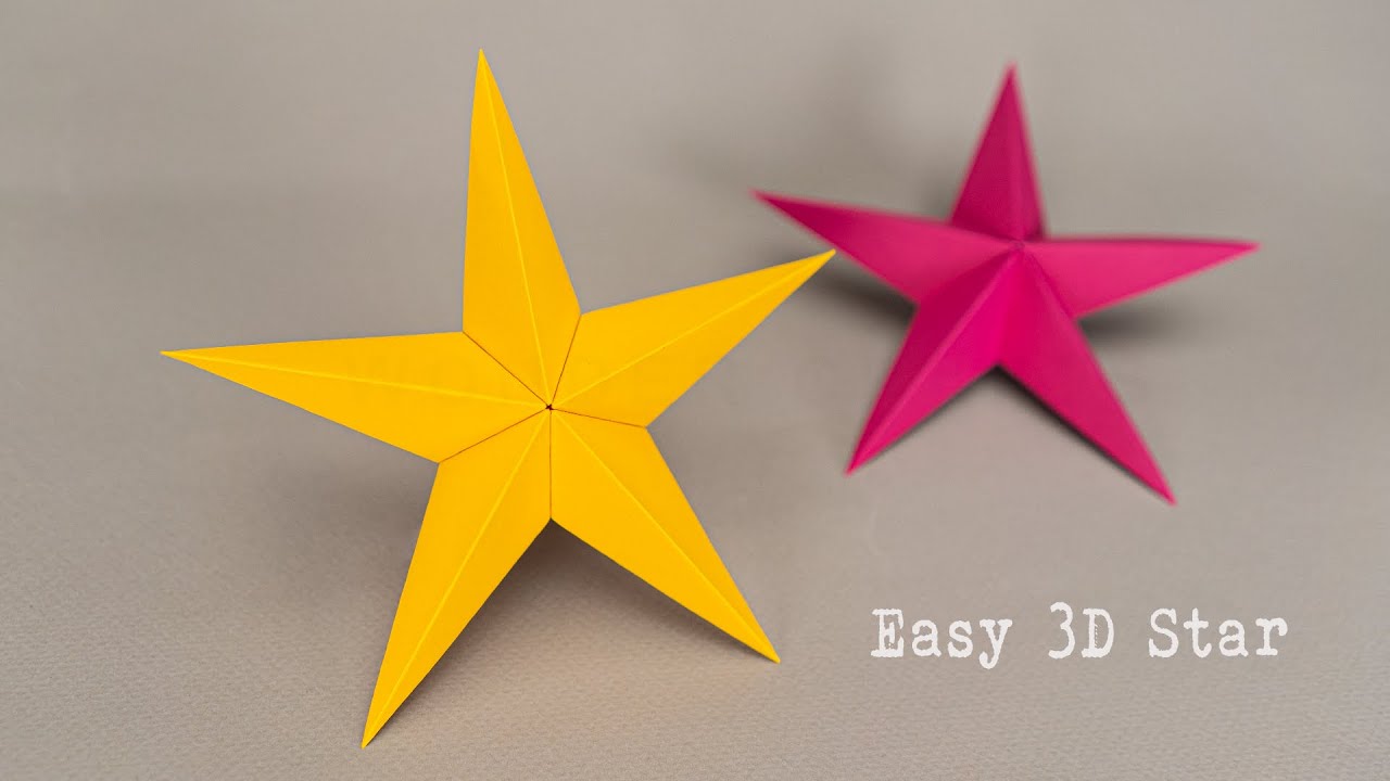 3D Star | How to make 3D Stars out of paper | Easy Paper Star ...
