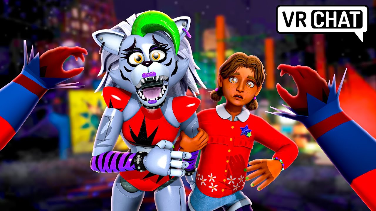 Roxanne Wolf and Cassie ESCAPE THE MEGA PIZZAPLEX in VRCHAT - YouTube
