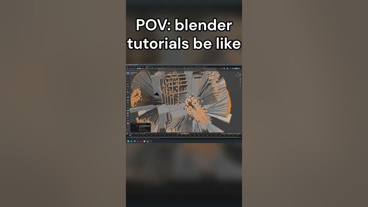 POV: Blender tutorials be like - YouTube