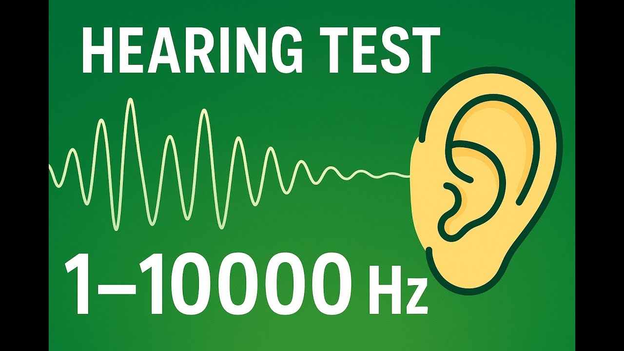 Linear sweep from 1Hz to 10000Hz test low-end hearing and audio system ...