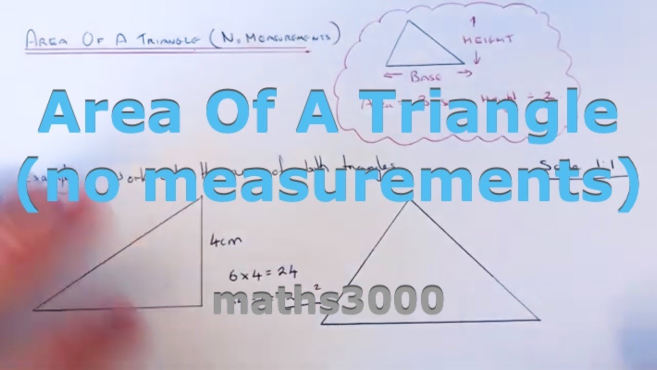 Area Of A Triangle With No Measurements (Using A Ruler So Drawn To ...