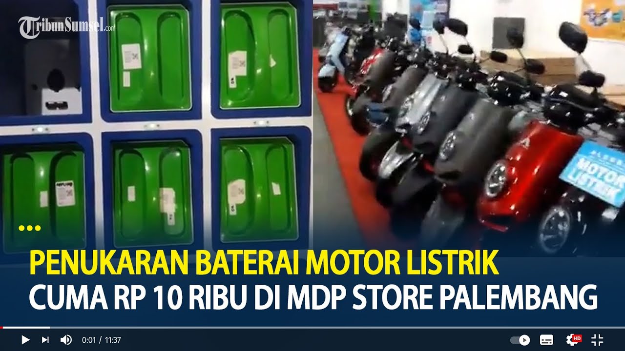 Stasiun Penukaran Baterai Motor Listrik Cuma 10 ribu di MDP Store ...