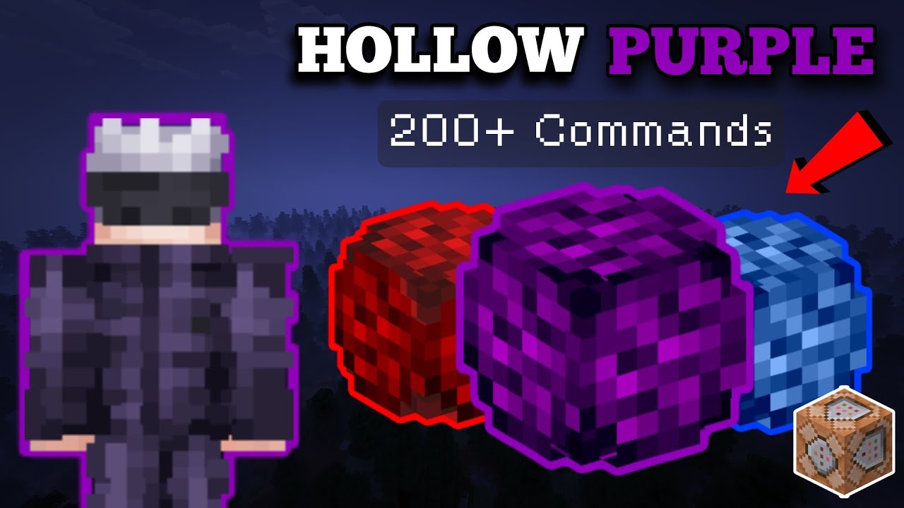 Jujutsu Kaisen - Gojo's Hollow Purple in Mincraft | 200+ Command Blocks ...