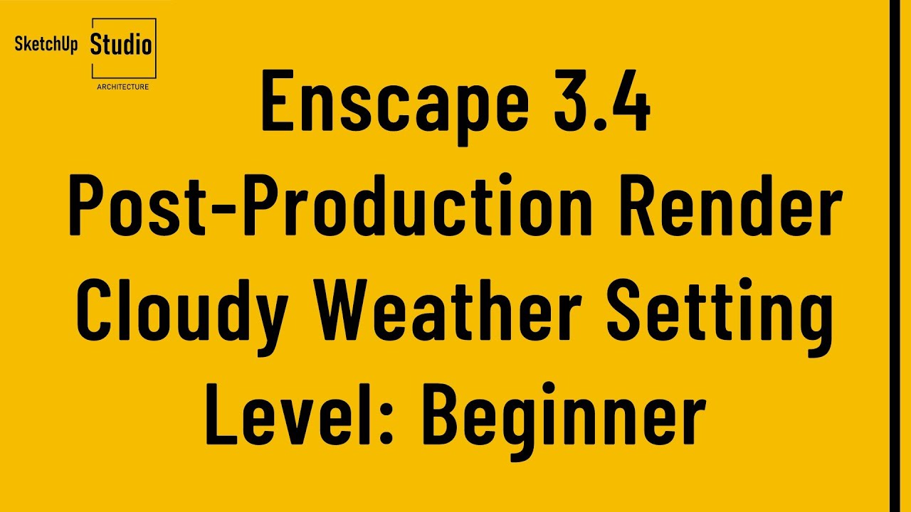 Enscape Post-Production - Cloudy Weather Setting - YouTube
