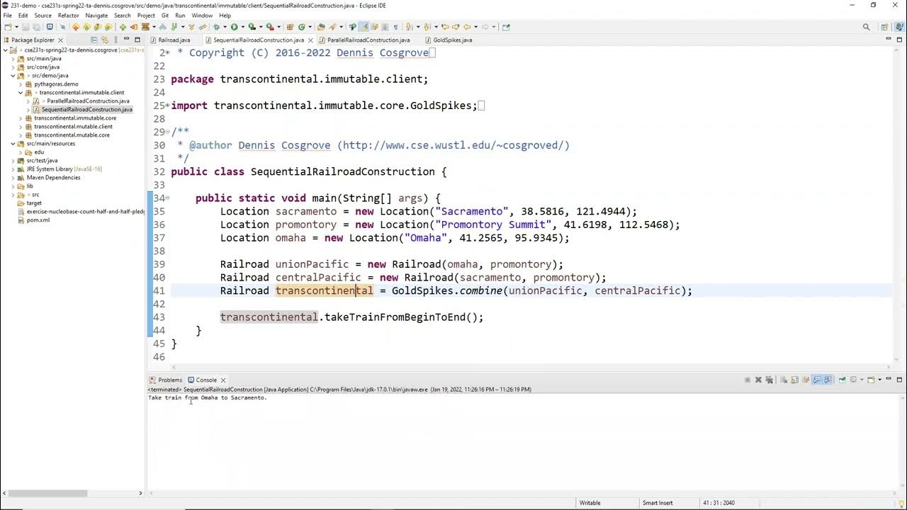 CSE 231s Fork Join Transcontinental Railroad - YouTube