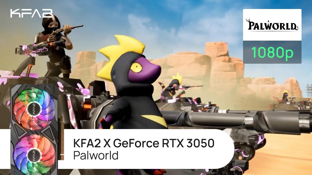 Palworld KFA2 X GeForce RTX 3050 Black 1080p Full HD palworld-kfa2-x-geforce-rtx-3050-black-1080p-full-hd